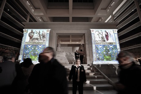Visitors Take Look Ara Pacis Lights Editorial Stock Photo - Stock Image ...