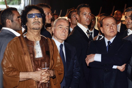 Libyan Leader Muammar Gaddafi L Italian Editorial Stock Photo - Stock ...