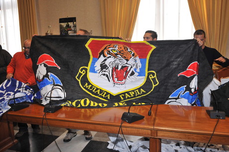 Italian Police Officers Show Objects Seized Editorial Stock Photo ...