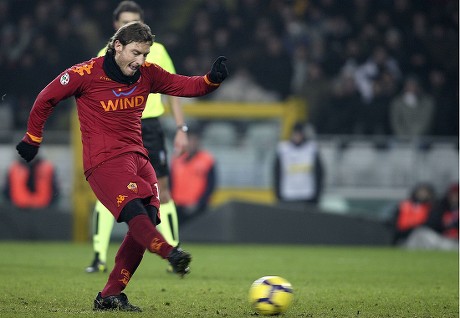 Roma Team Captain Francesco Totti Scores Editorial Stock Photo - Stock ...