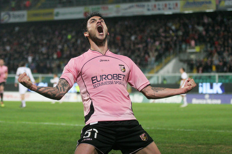 Chilean Forward Mauricio Pinilla Us Palermo Editorial Stock Photo ...