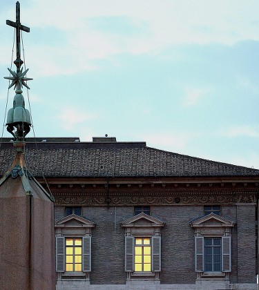 Lights Show Popes Apartments Windows Vatican Editorial Stock Photo ...