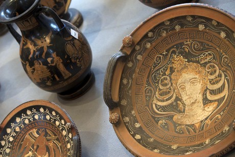 Archeological Artifacts Recovered By Tutela Del Editorial Stock Photo ...