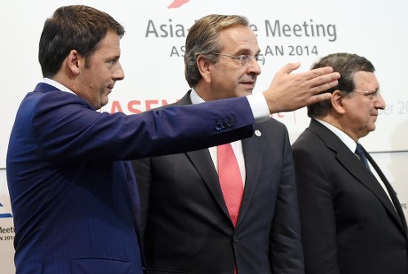Greek Prime Minister Antonis Samaras C Editorial Stock Photo - Stock ...