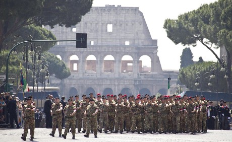 Military Personnel March During Republic Day Editorial Stock Photo ...