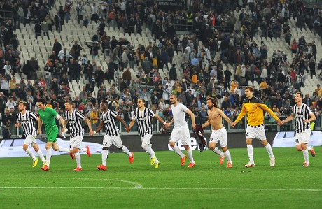 Juventus Players Celebrate Their Victory End Editorial Stock Photo ...