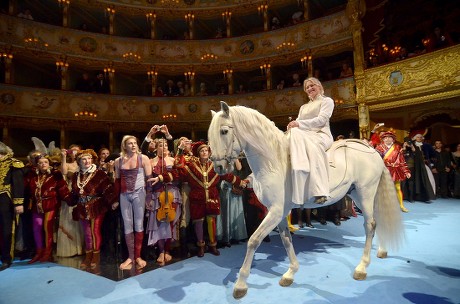 Rider On Her White Horse Enters Editorial Stock Photo - Stock Image ...