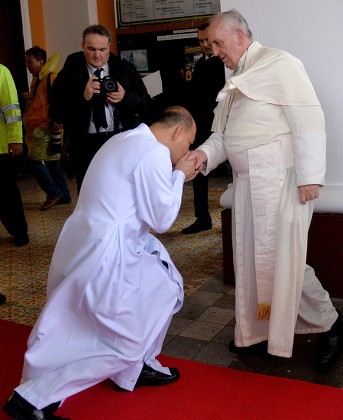 Pope Francis Arrives Cathedral Palo Palo Editorial Stock Photo - Stock ...