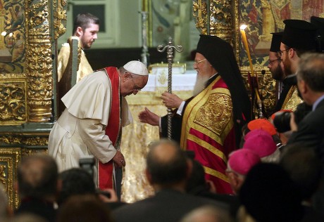 Pope Francis L Bows Ecumenical Orthodox Editorial Stock Photo - Stock ...