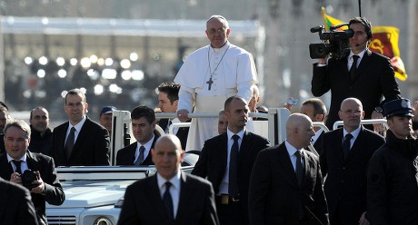 Pope Francis Waves Crowd During His Editorial Stock Photo - Stock Image ...
