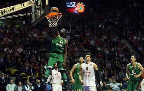 Panathinaikoss James Gist Action During Euroleague Editorial Stock ...