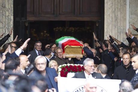 Casketbearers Carry Coffin Pino Rauti Former Editorial Stock Photo ...