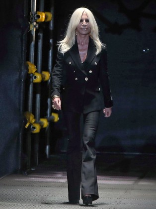 Italian Fashion Designer Donatella Versace Takes Editorial Stock Photo ...