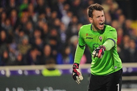Fiorentinas Goalkeeper Norberto Murara Neto Reacts Editorial Stock ...