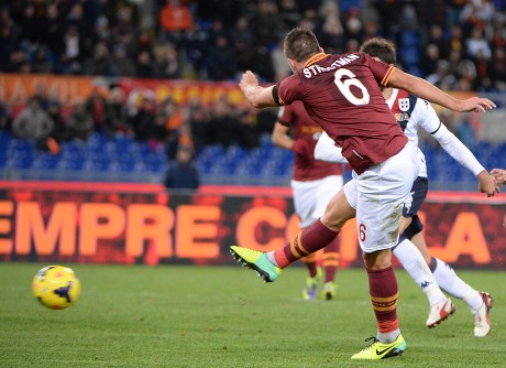 Kevin Strootman Roma Action During Italian Editorial Stock Photo ...