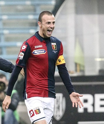Genoas Luca Antonelli Celebrates After Scoring Editorial Stock Photo ...