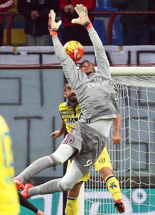 Milans Goalkeeper Gianluigi Donnarumma Action During Editorial Stock ...