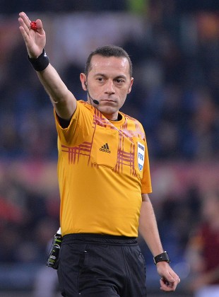 Turkish Referee Cuneyt Cakir Gestures During Editorial Stock Photo ...