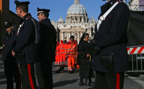 Italian Carabinieri Stand Guard Near St Editorial Stock Photo - Stock ...