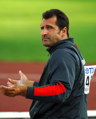 Lars Riedel Germany Looks His Coach Editorial Stock Photo - Stock Image ...