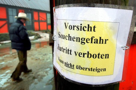 Warning Sign Reading Caution Epidemic Danger Editorial Stock Photo ...