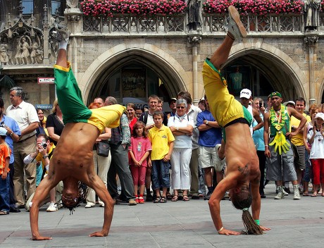 Two Brazilians Perform Traditional Capoeira Dance Editorial Stock Photo ...