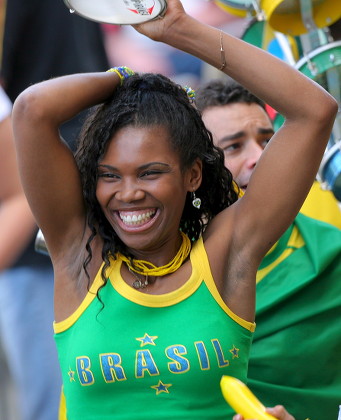 Brazilian Fans Cheer On Their Team Editorial Stock Photo - Stock Image ...