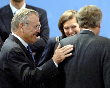 Us Defence Secretary Donald Rumsfeld L Editorial Stock Photo - Stock ...