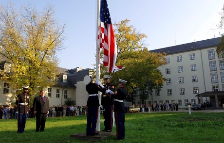 Us Marines Fly Us Flag Front Editorial Stock Photo - Stock Image ...