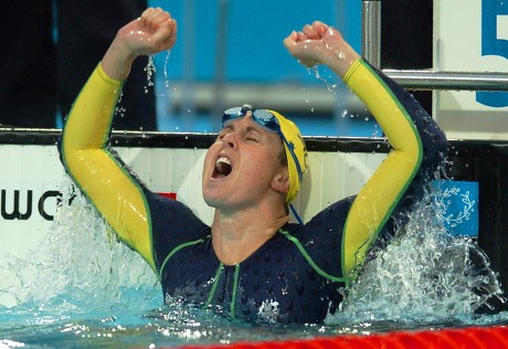 Australian Swimmer Petria Thomas Jubilates After Editorial Stock Photo ...
