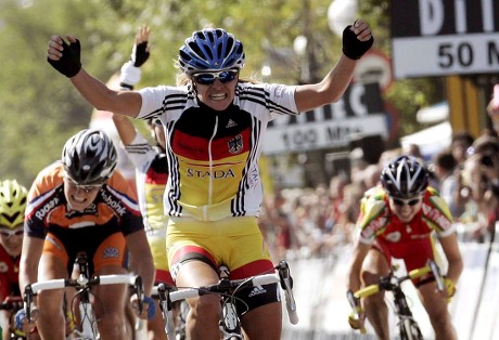 German Cyclist Regina Schleicher Jubilates After Editorial Stock Photo ...