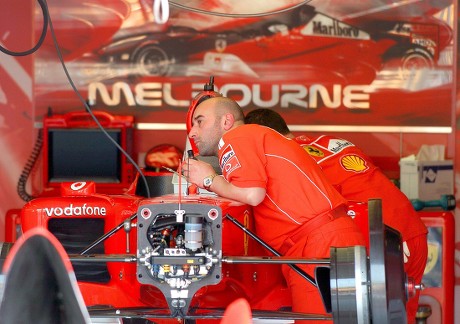 Mechanic Ferrari Team Making Some Adjustments Editorial Stock Photo ...