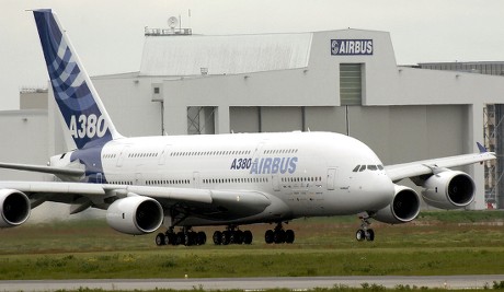 Prototype New Airbus A380 Rolls Slowly Editorial Stock Photo - Stock ...