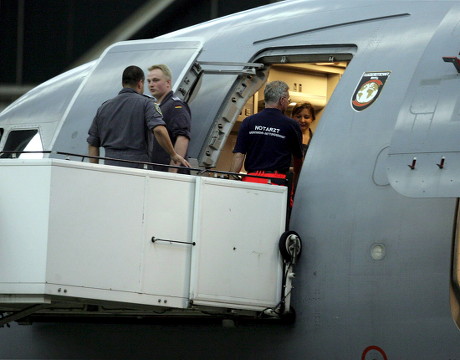 Emergency Doctor Enters Medicalevacuation Aircraft Colognebonn ...