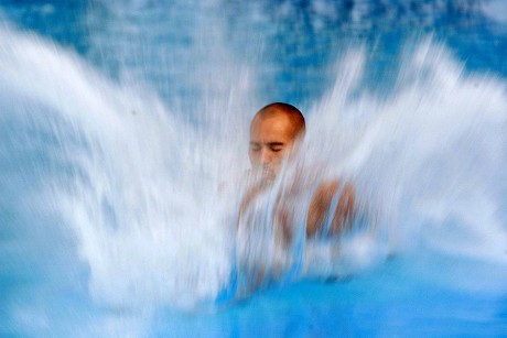Competitor Performs Dive First Ever Arschbomben Editorial Stock Photo ...