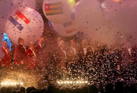 Balloons Carrying Flags Countries Participating Fifa Editorial Stock ...