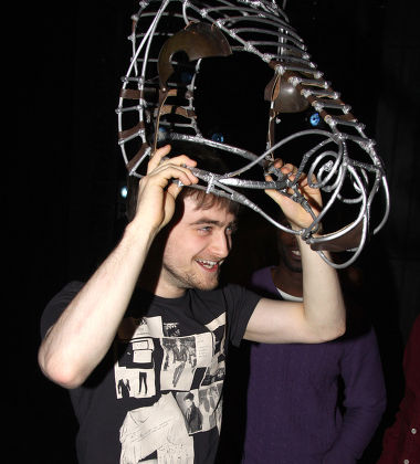 Daniel Radcliffe backstage at Equus play, Broadhurst Theatre, New York ...