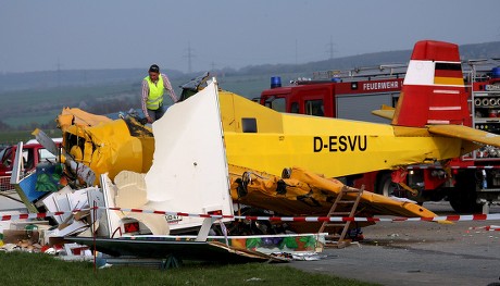 Expert Inspects Wreck Single Engined Propeller Editorial Stock Photo ...
