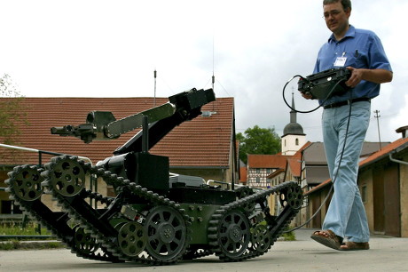 Employee Company Telerob Demonstrates Remote Controlled Editorial Stock ...