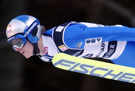 Austrian Thomas Morgenstern Airborne During Skijumping Editorial Stock ...