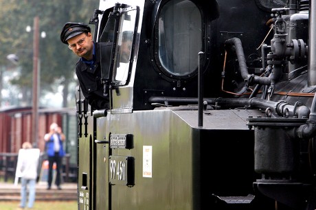 Steam Engine Driver Looks Out Window Editorial Stock Photo - Stock ...