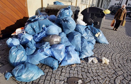 Rubbish Container Overflow Waste Surrounded By Editorial Stock Photo ...