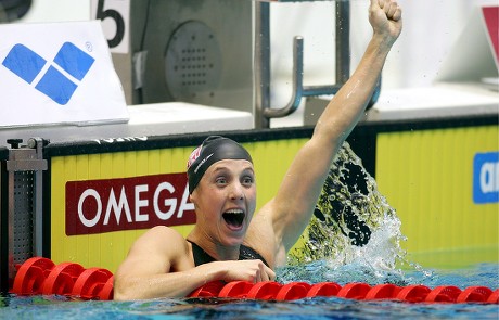 Dutch Swimmer Marleen Veldhuis Celebrates Water Editorial Stock Photo ...
