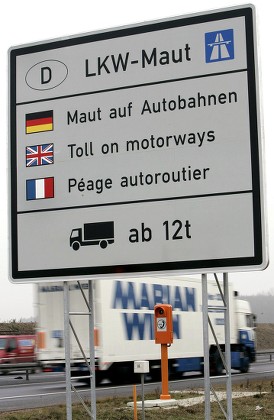 Truck Passes Newly Erected First Highway Editorial Stock Photo - Stock ...