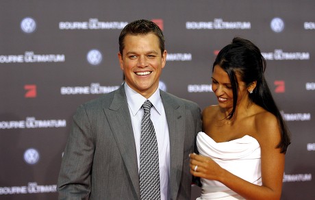 Actor Matt Damon His Wife Luciana Editorial Stock Photo - Stock Image ...