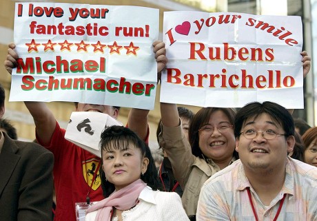 Japanese Ferrari Fans Cheer Formula One Editorial Stock Photo - Stock ...