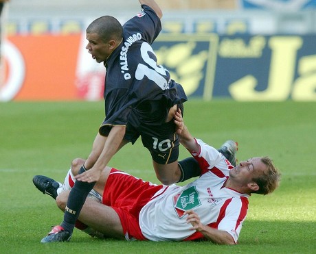 Vfl Wolfsburgs Andres Dalessandro 10 Collides Editorial Stock Photo ...