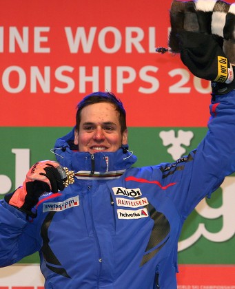 Daniel Albrecht Switzerland Celebrates During Medal Editorial Stock ...