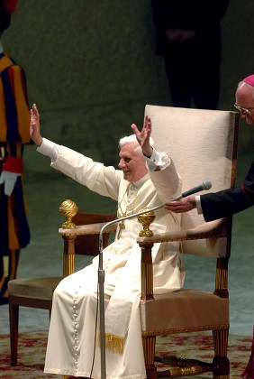 Pope Benedict Xvi C Raises His Editorial Stock Photo - Stock Image ...