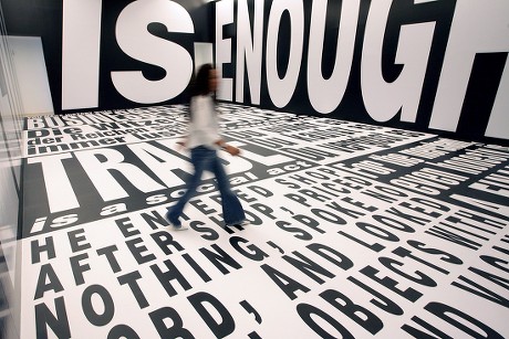 Museum Employee Walks Through Room Covered Editorial Stock Photo ...
